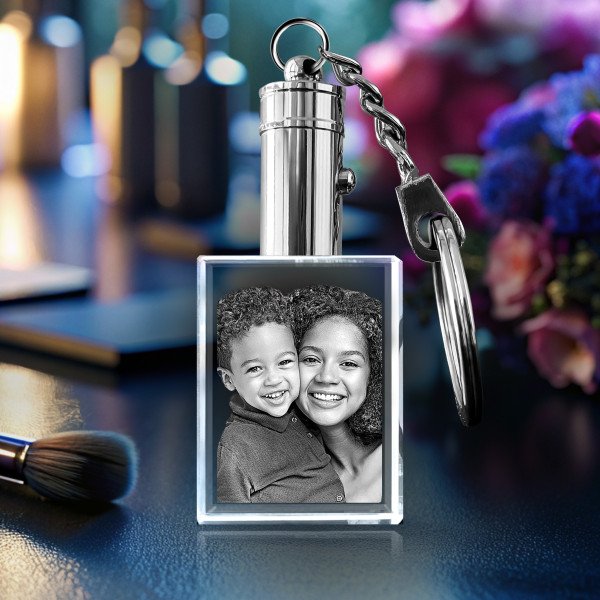 Rectangle 2D Picture Keychain - Custom 2D Rectangle Keyring