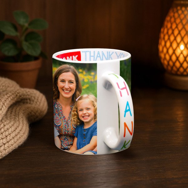 Thank You Mug - Personalised Thank You Coffee Mug With Photo
