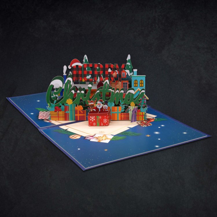 Santa’s Workshop Pop-up Christmas Card | 3D Greeting Card
