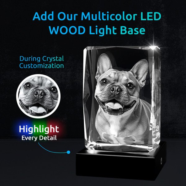 Rectangle Gem Crystal with 3D Photo Inside