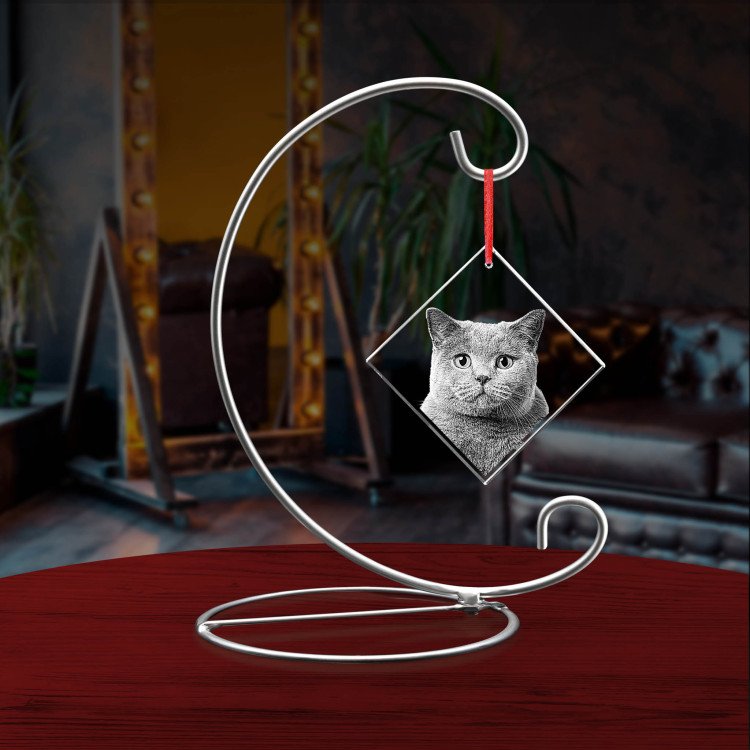 Silver Circle Stand for Crystal Ornaments