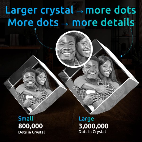 3D Crystal Diamond Cube | Photo Engraved in Diamond Cube - Buy in Canada