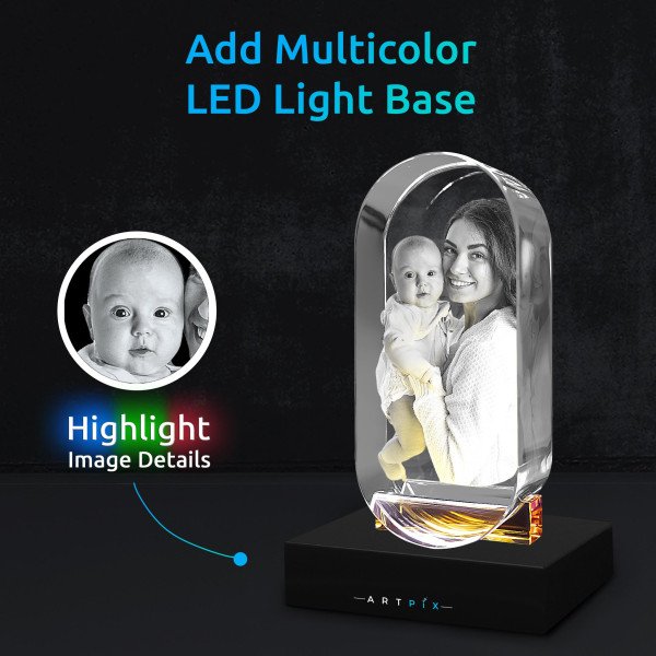 Capsule-Shape Keepsake (Amber color) with Your Engraved Photo