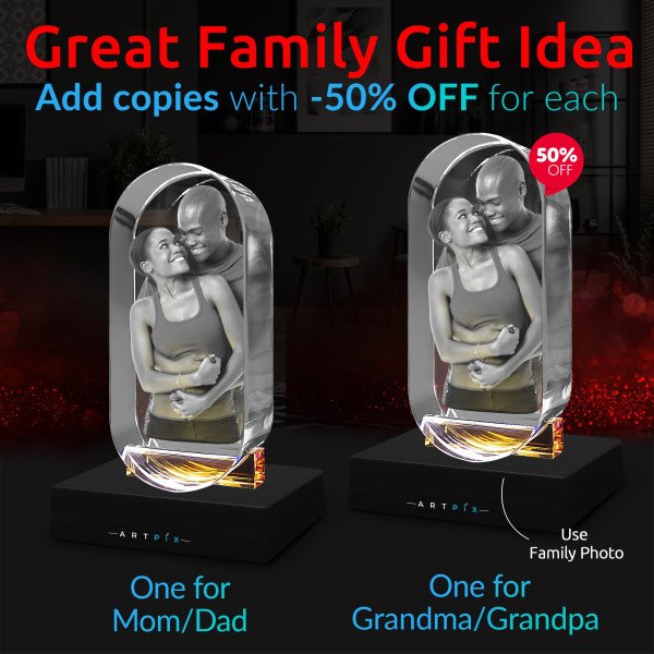 Capsule-Shape Keepsake (Amber color) with Your Engraved Photo