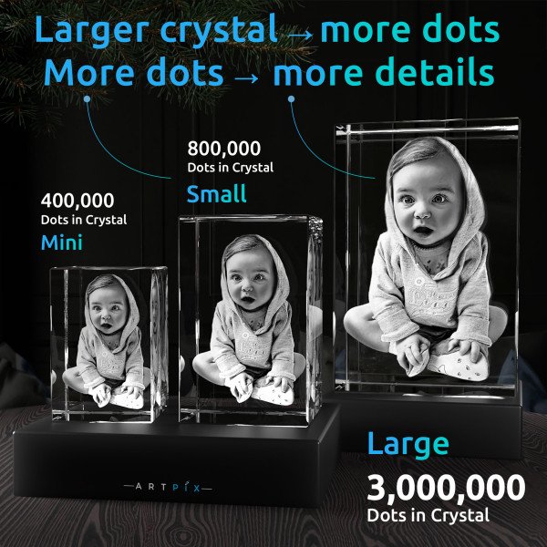 3D Photo in Rectangle Glass Crystal Block - Buy in Canada