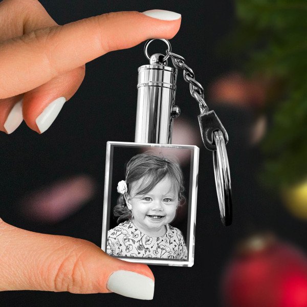 Custom Keychains: Rectangle 2D Photo Crystals | ArtPix 3D - United Kingdom
